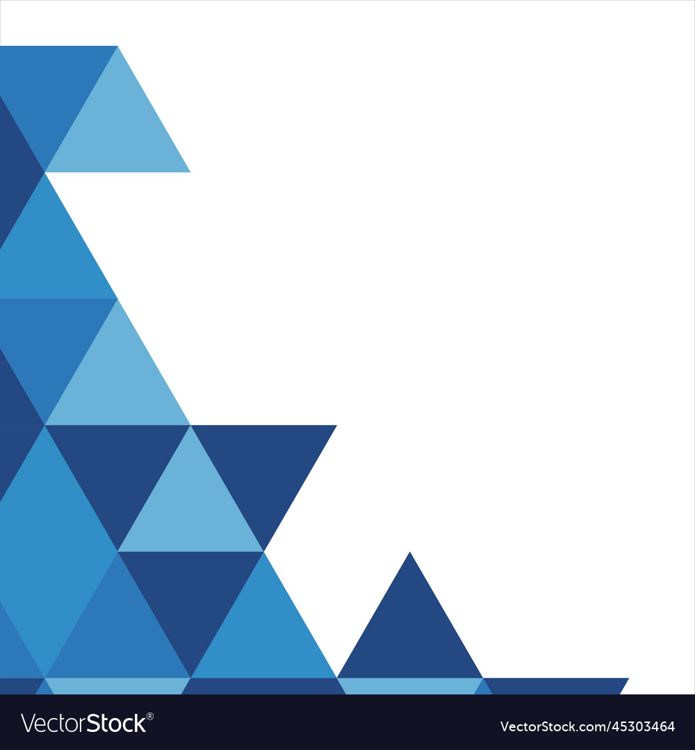 Blue square triangle poly corner Royalty Free Vector Image