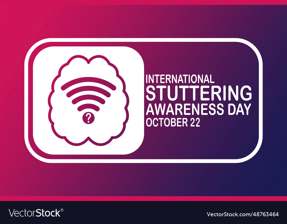 International stuttering awareness day Royalty Free Vector