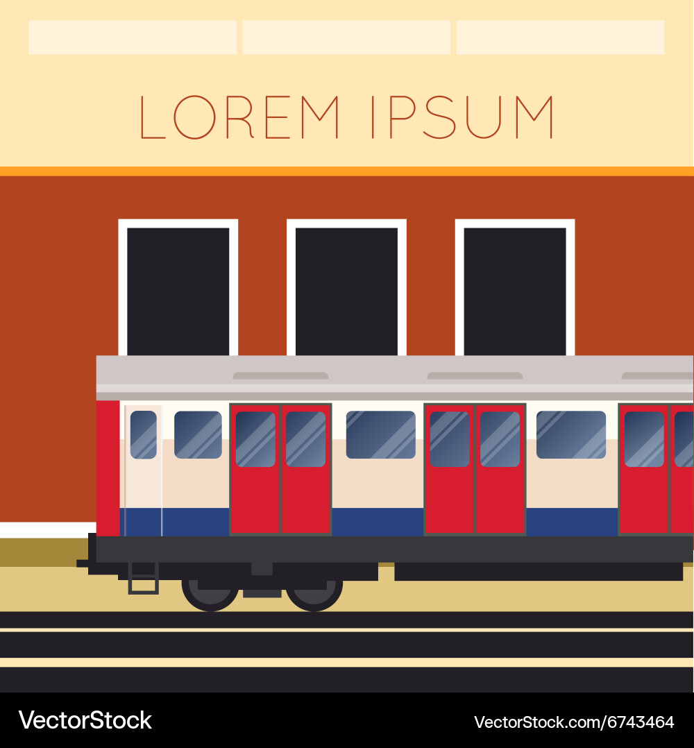 Subway train banner Royalty Free Vector Image - VectorStock