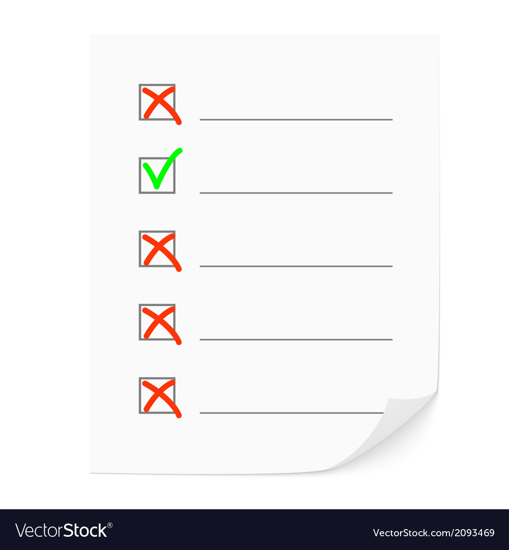 Check list Royalty Free Vector Image - VectorStock