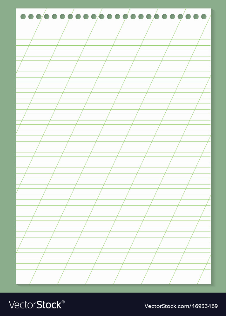 Graph paper printable lined grid paper with color Vector Image