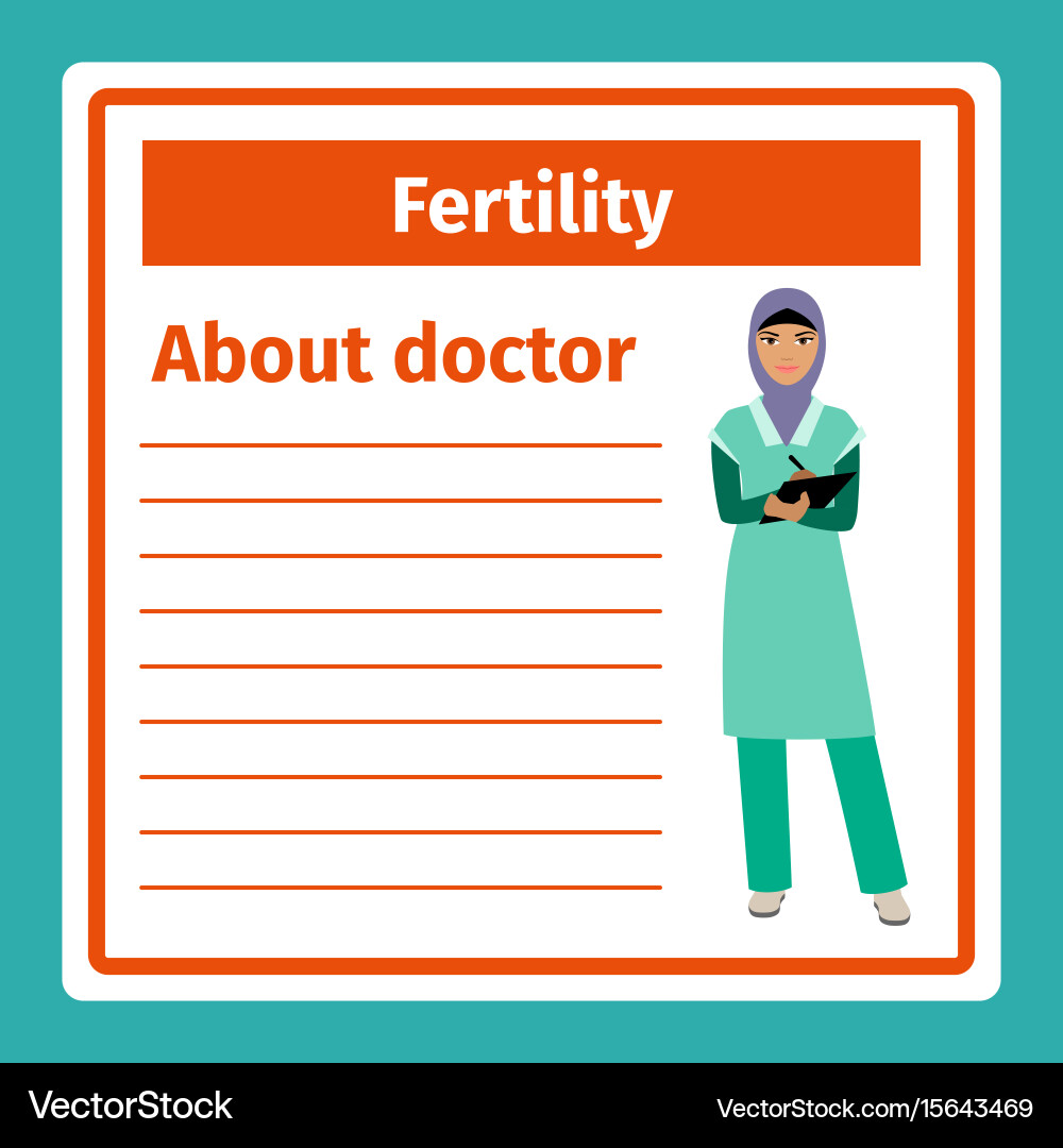 Medical notes about fertility doctor Royalty Free Vector