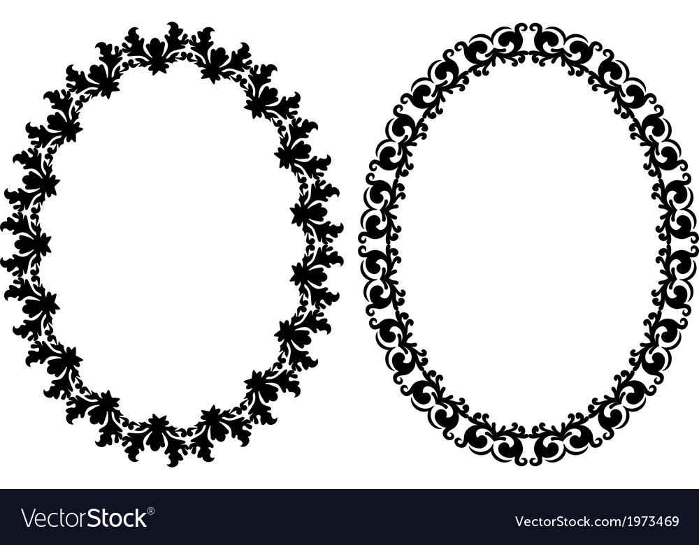 Oval frames Royalty Free Vector Image - VectorStock