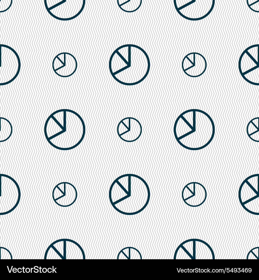 Pie chart graph icon sign seamless pattern Vector Image
