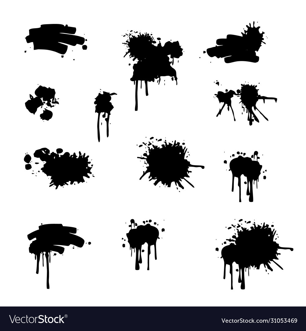 Splatter set image Royalty Free Vector Image - VectorStock