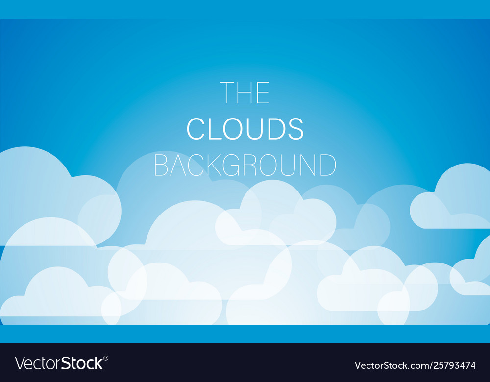 Clouds background Royalty Free Vector Image - VectorStock