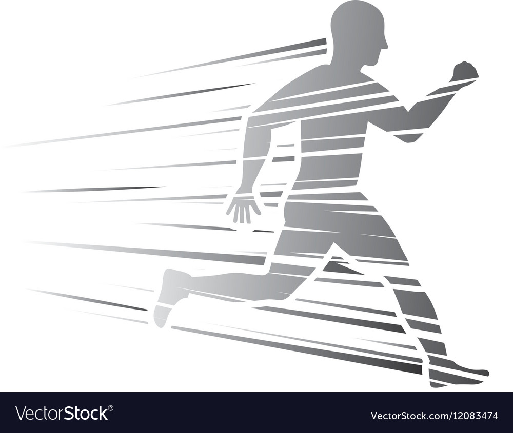 Man running fitness Royalty Free Vector Image - VectorStock