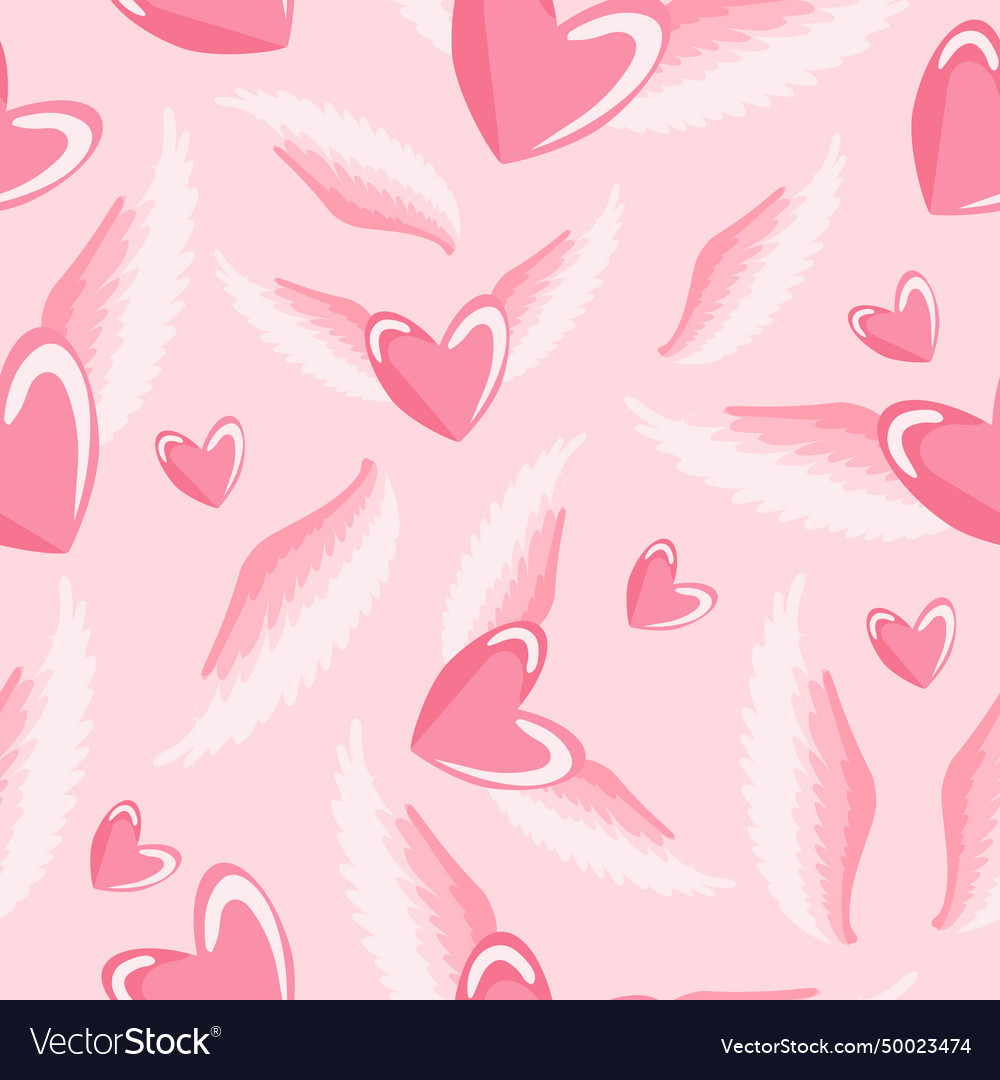 Pink heart pattern Royalty Free Vector Image - VectorStock