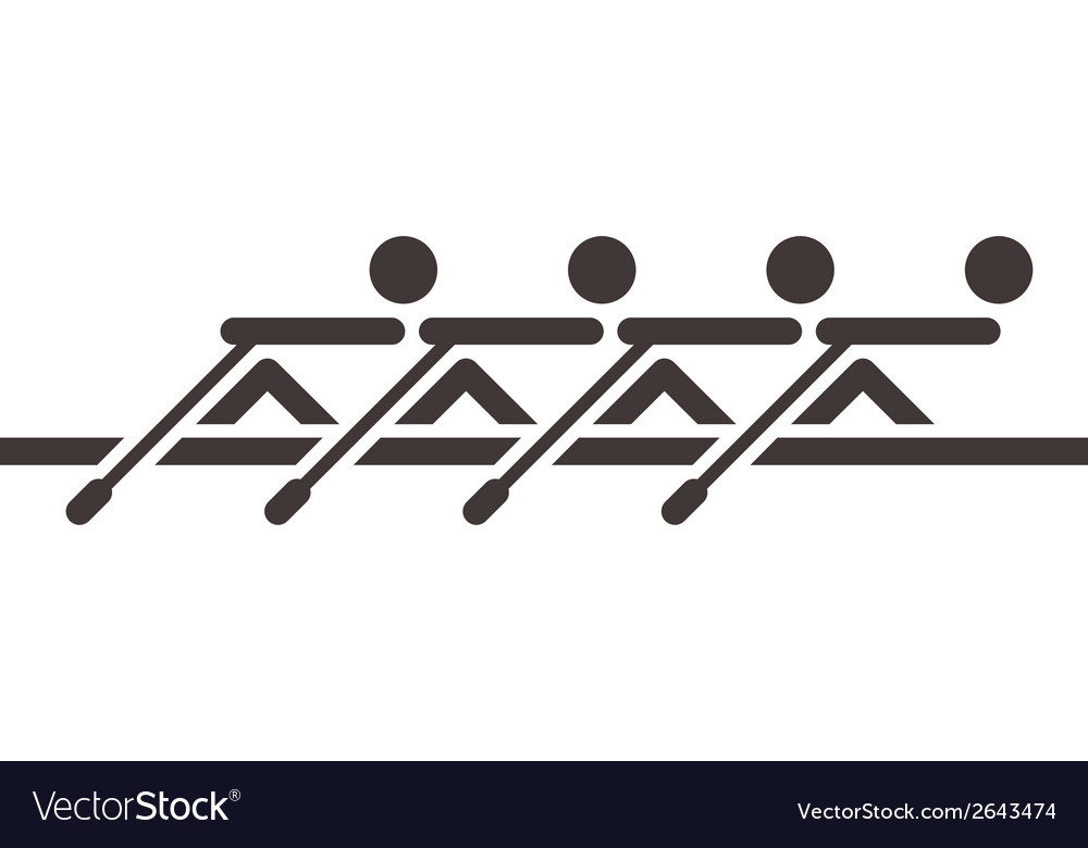 Rowing icon Royalty Free Vector Image - VectorStock