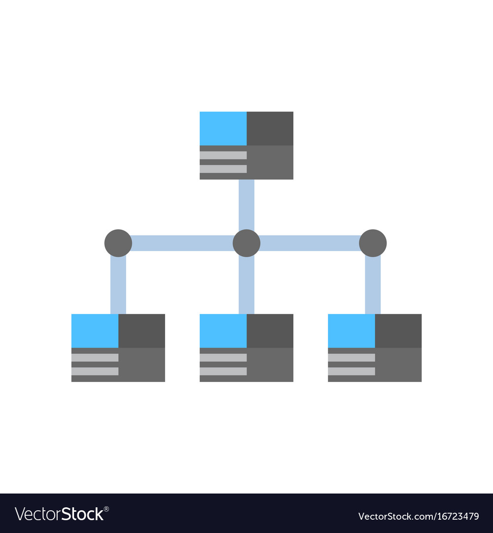 Data center icon cloud computer connection hosting