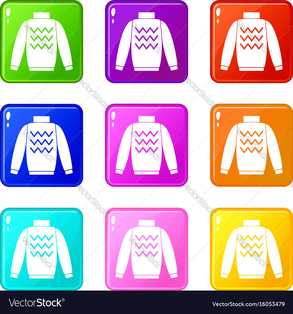 Pullover set 9 Royalty Free Vector Image - VectorStock