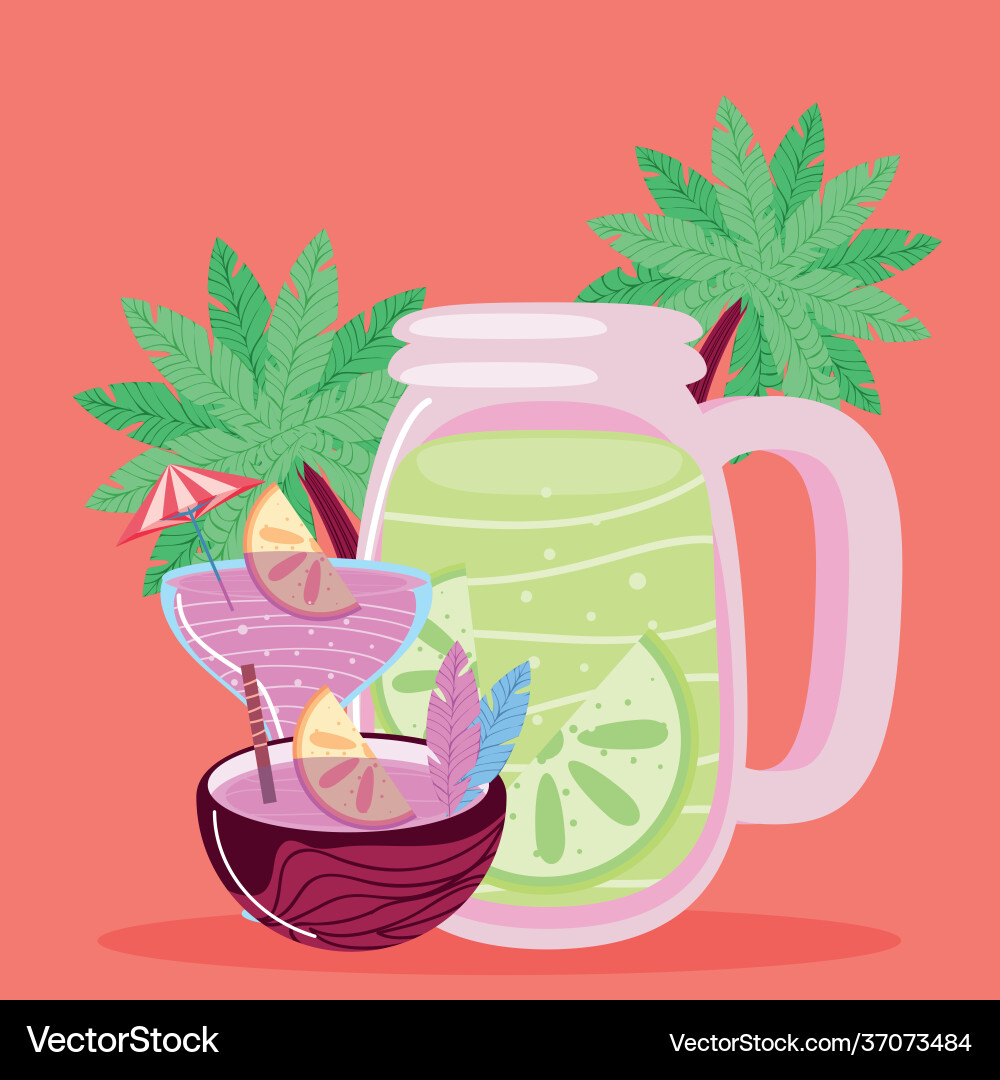 Lemonade cocktail summer Royalty Free Vector Image