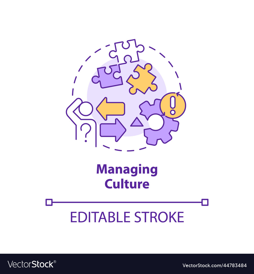 Managing culture concept icon Royalty Free Vector Image Managing culture concept icon Royalty Free Vector Image