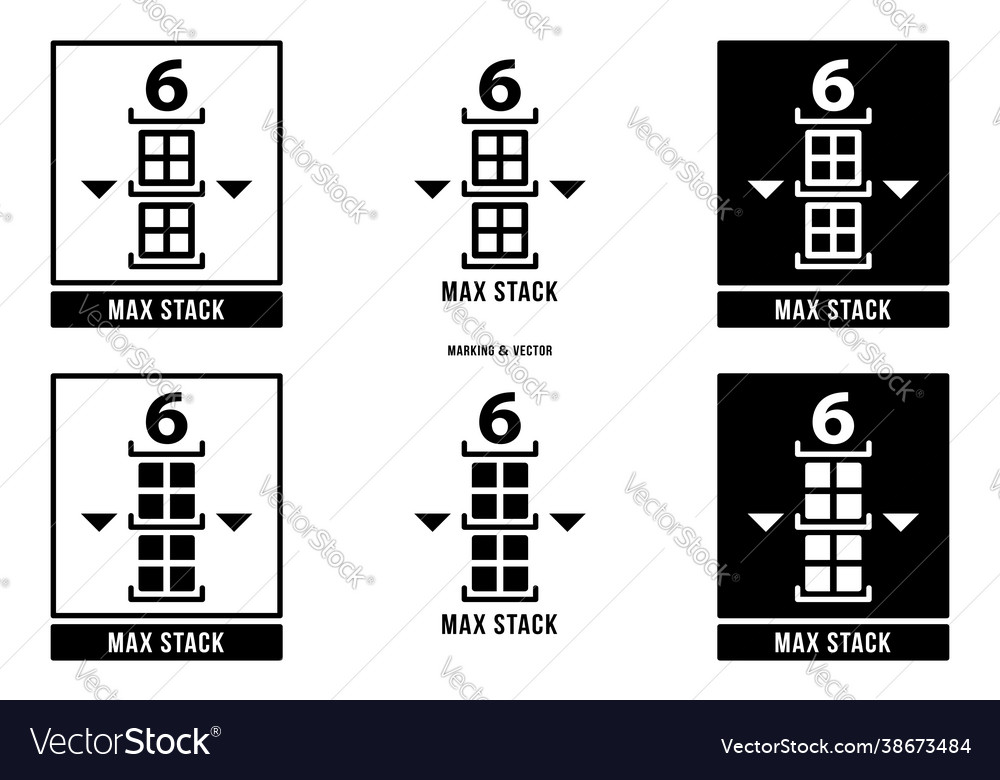 Pack maximum stack Royalty Free Vector Image - VectorStock