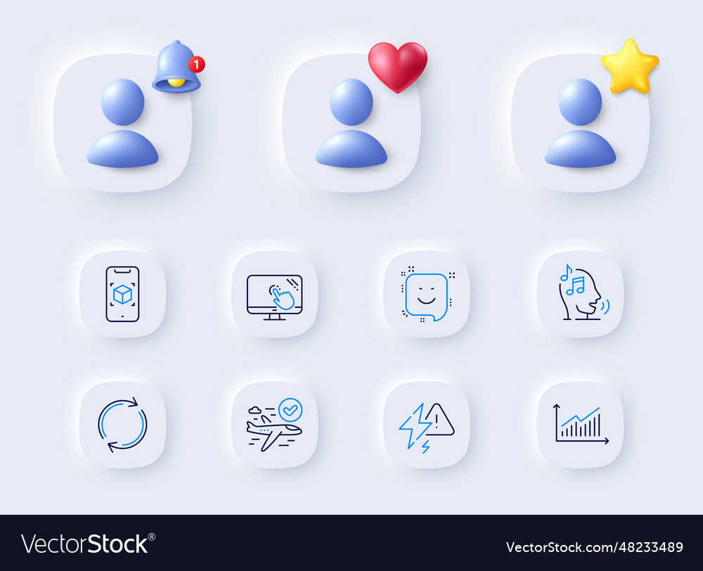 Augmented reality graph and touch screen line Vector Image Augmented reality graph and touch screen line Vector Image