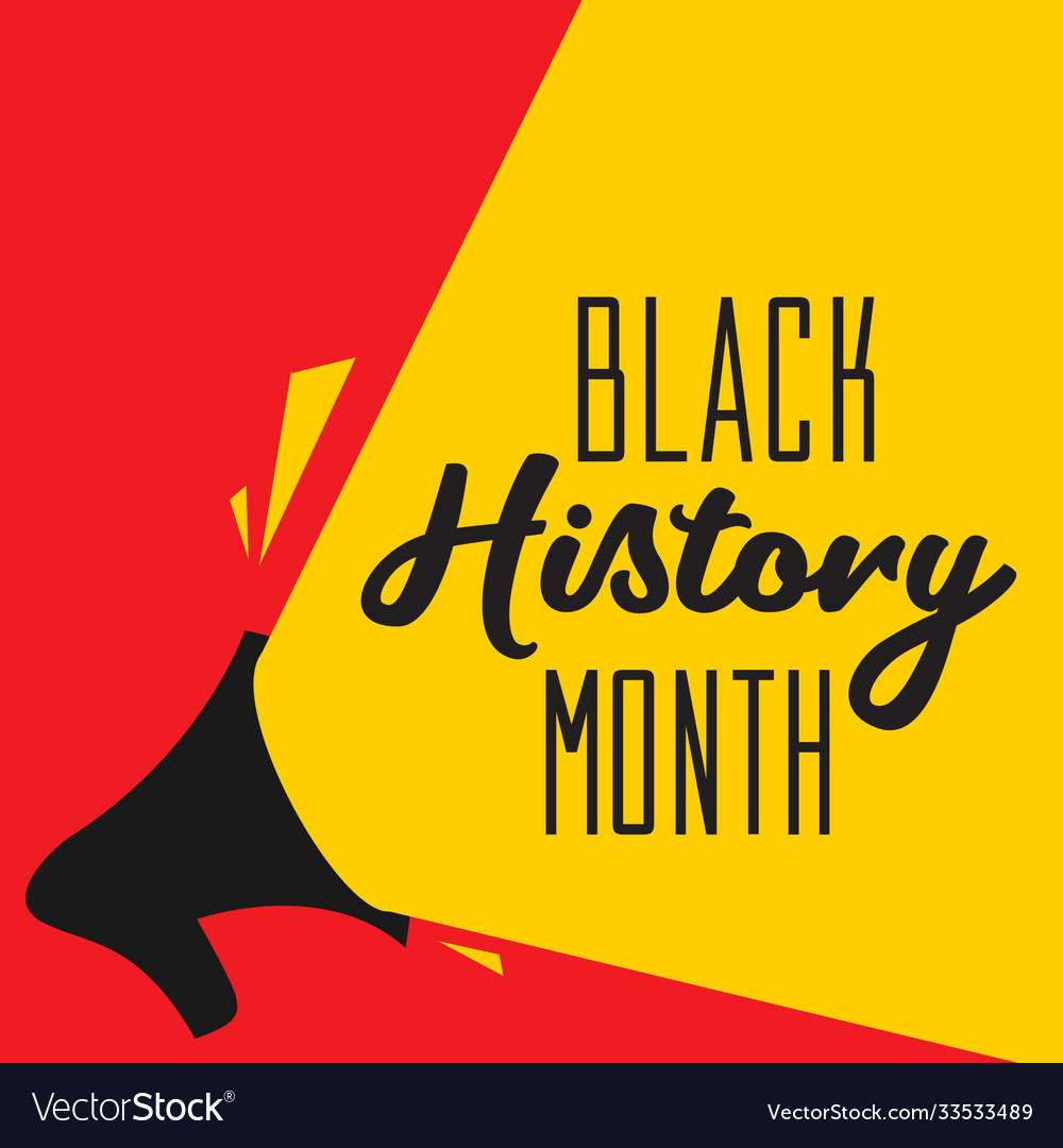 Black History Month Template Design Royalty Free Vector