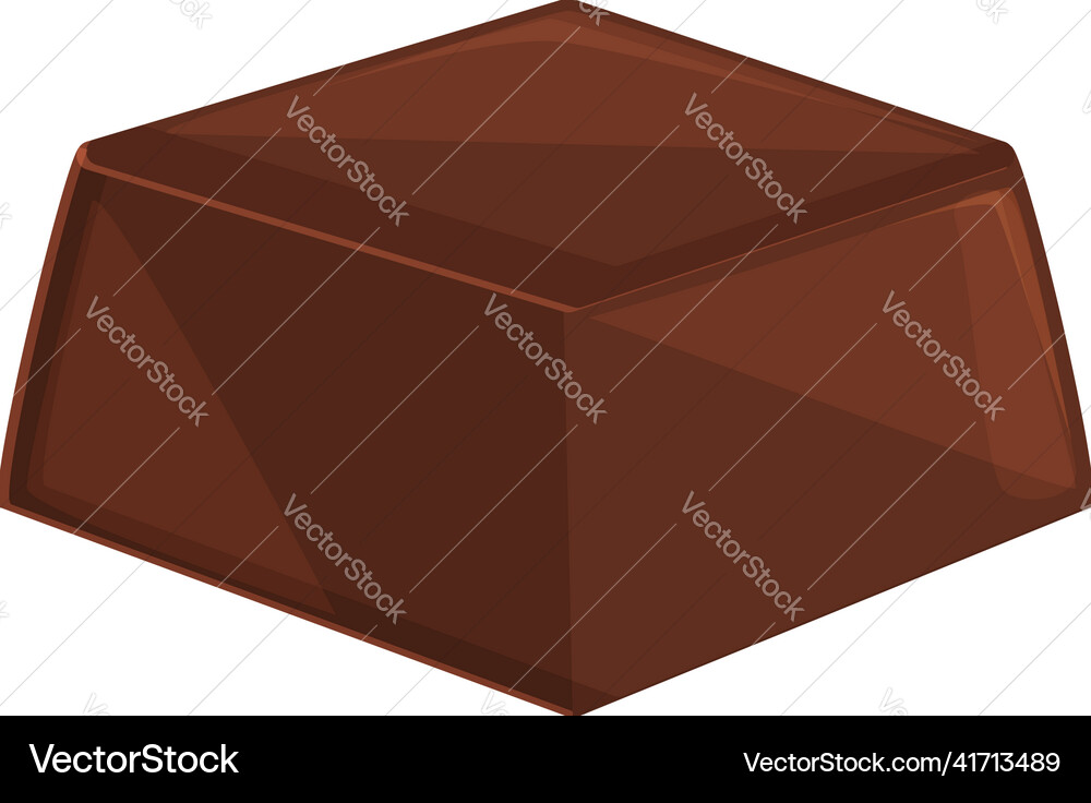 Chocolate block icon cartoon cocoa piece Vector Image