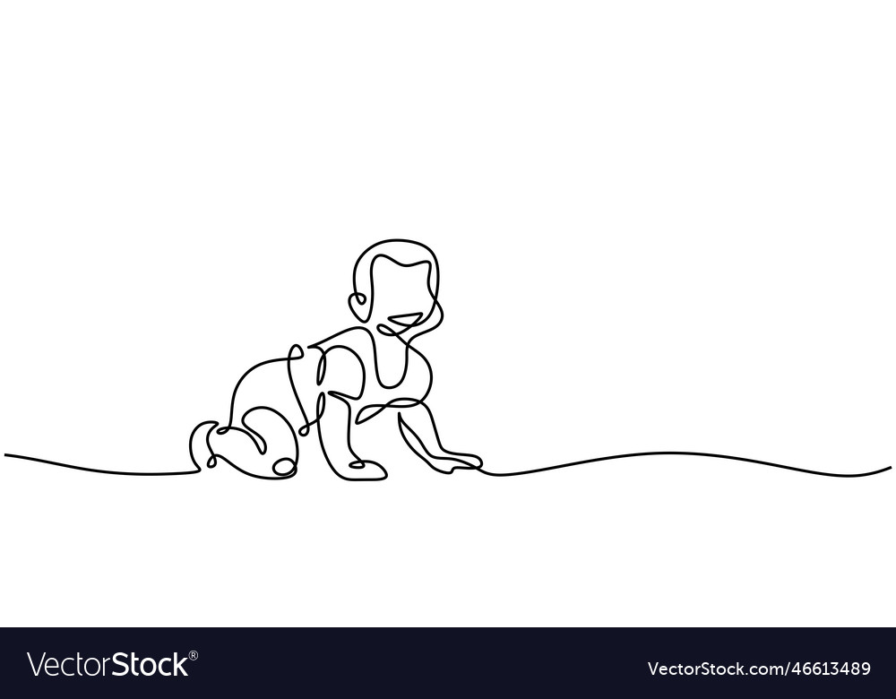 Baby Crawling Drawing