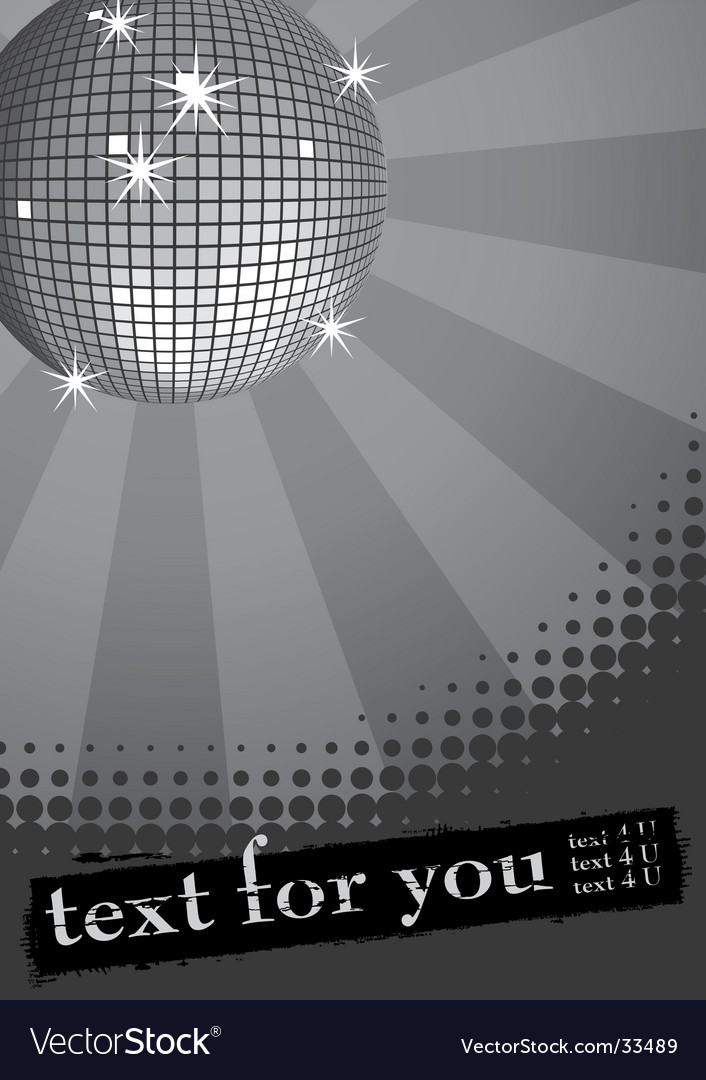Disco ball banner Royalty Free Vector Image - VectorStock