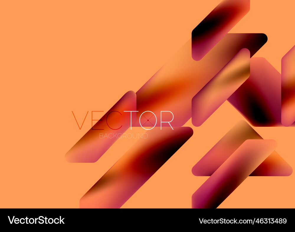 Fluid color dynamic geometric shapes abstract Vector Image