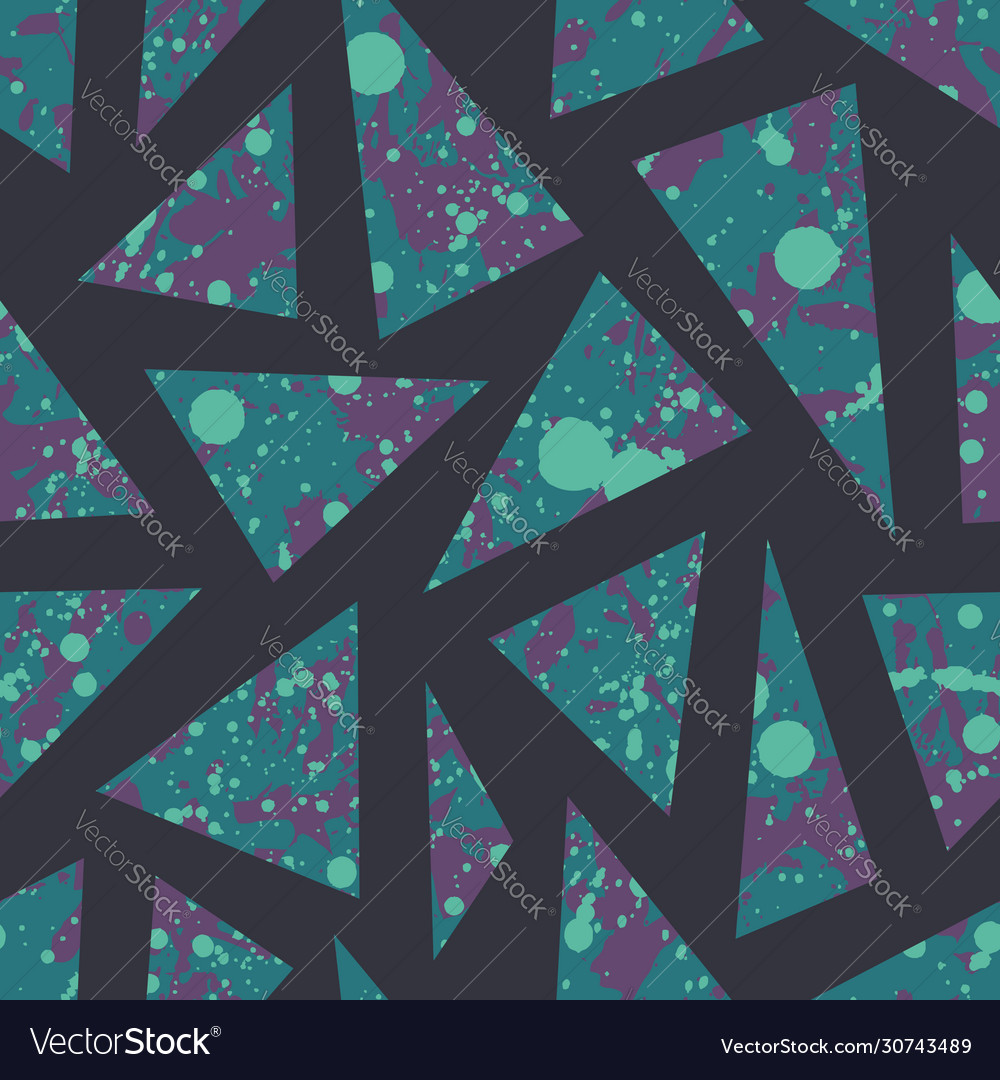 Funky abstract color paints seamless pattern Vector Image