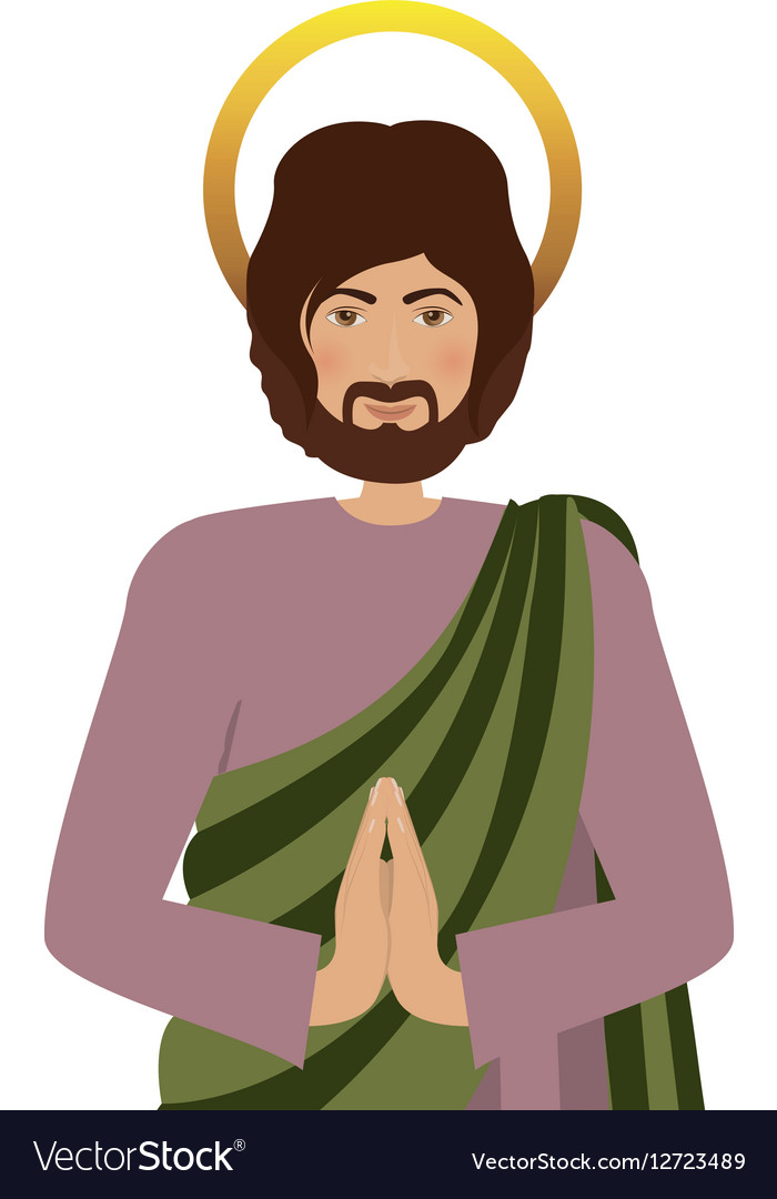Half body picture saint joseph praying Royalty Free Vector Half body picture saint joseph praying Royalty Free Vector