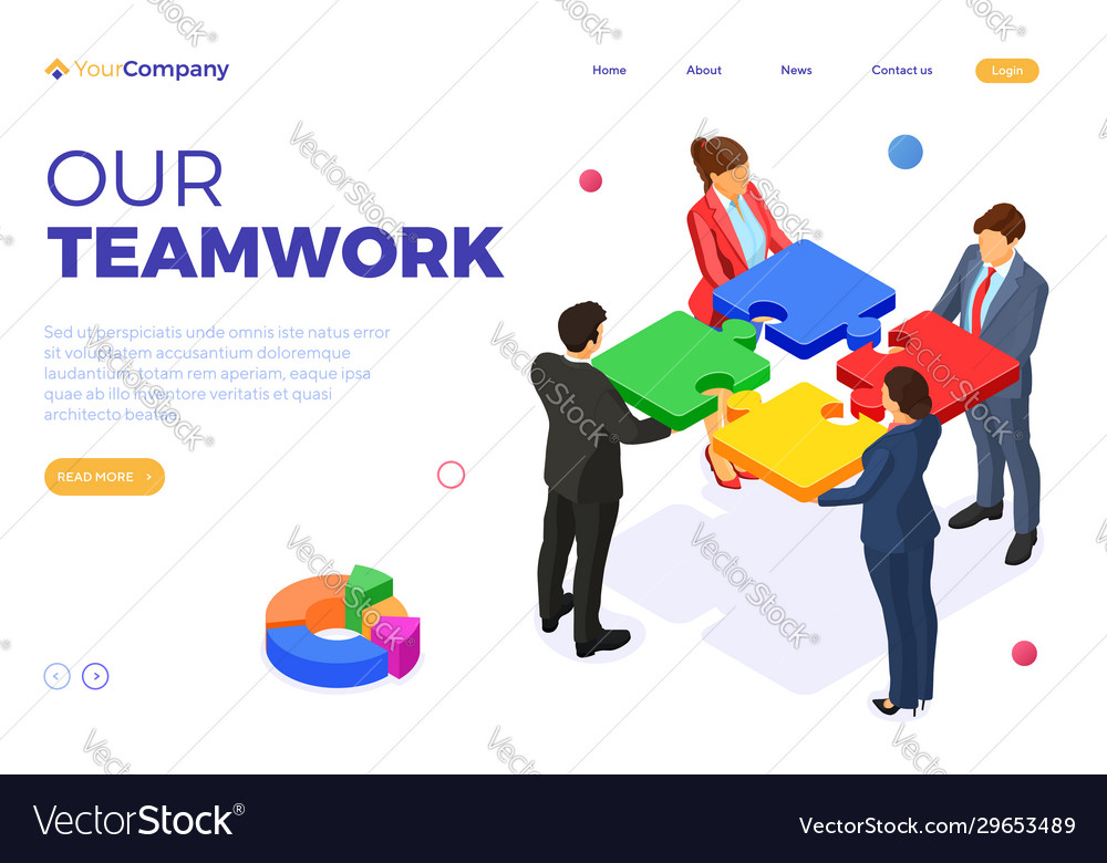 Partnership teamwork business mans and womans Vector Image Partnership teamwork business mans and womans Vector Image