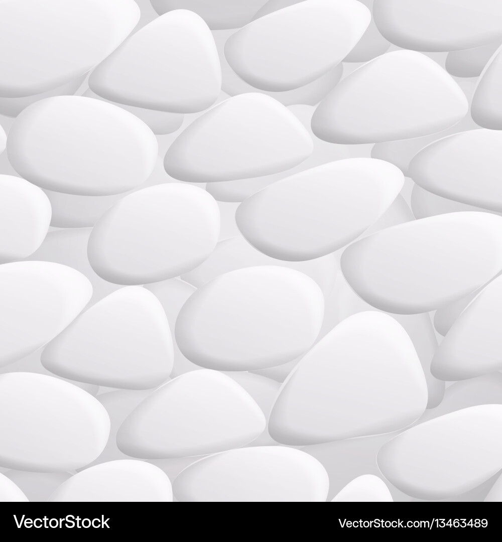 White pebble natural realistic 3d stones Vector Image