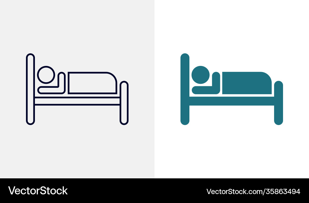 Bed icon template travel design icon concepts Vector Image