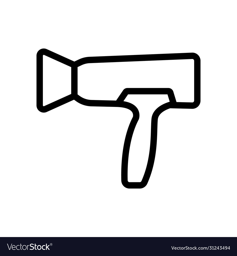 Hair Dryer Hub Icon Outline Royalty Free Vector Image