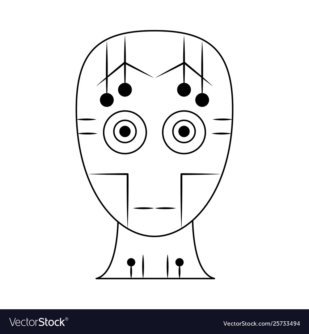 Humanoid Cyborg avatar Cartoon Charakter in schwarz Humanoid Cyborg avatar Cartoon Charakter in schwarz