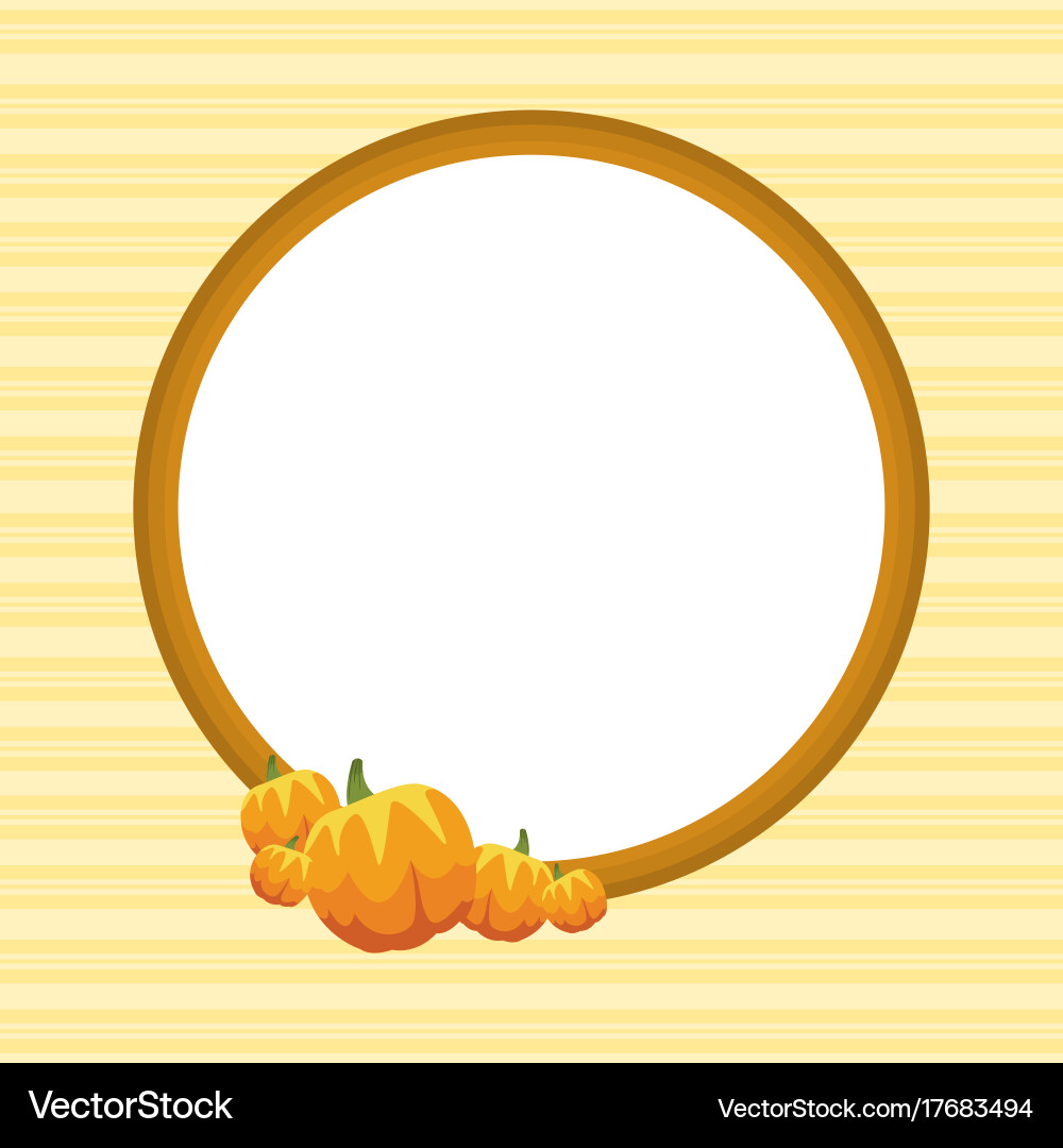 Thanksgiving frame pumpkin style collection Vector Image