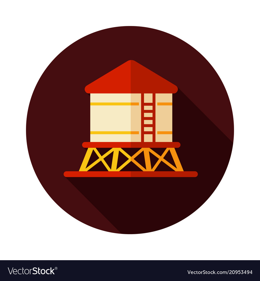 Water Tower Icon Royalty Free Vector Image Vectorstock