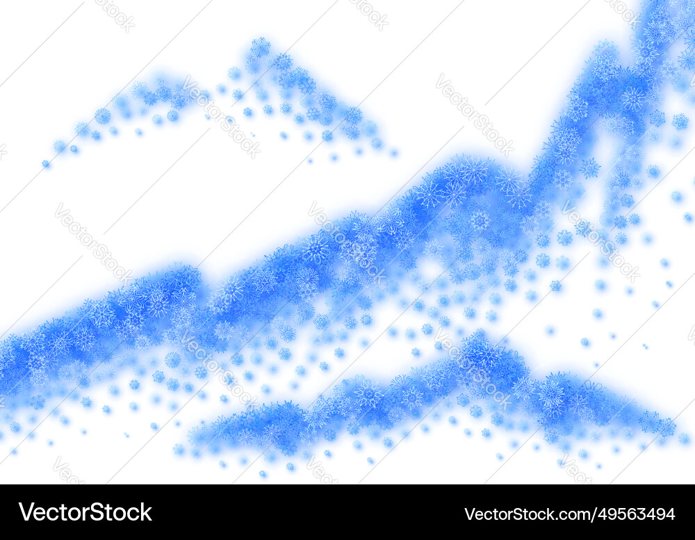 Winter background with snowstorm and sprayed Vector Image