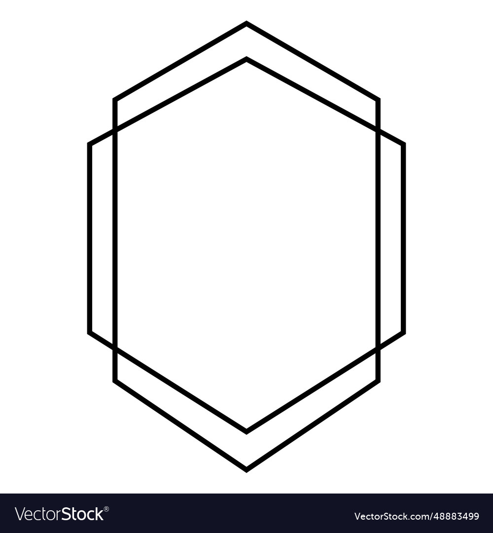 Hexagons overlapped figures geometry vinyl Vector Image