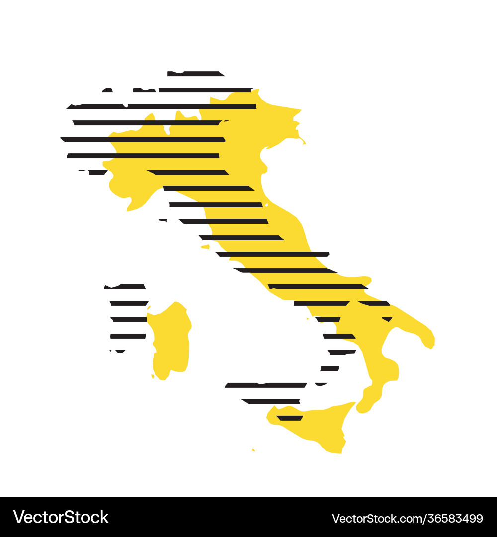 Italy - country silhouette Royalty Free Vector Image