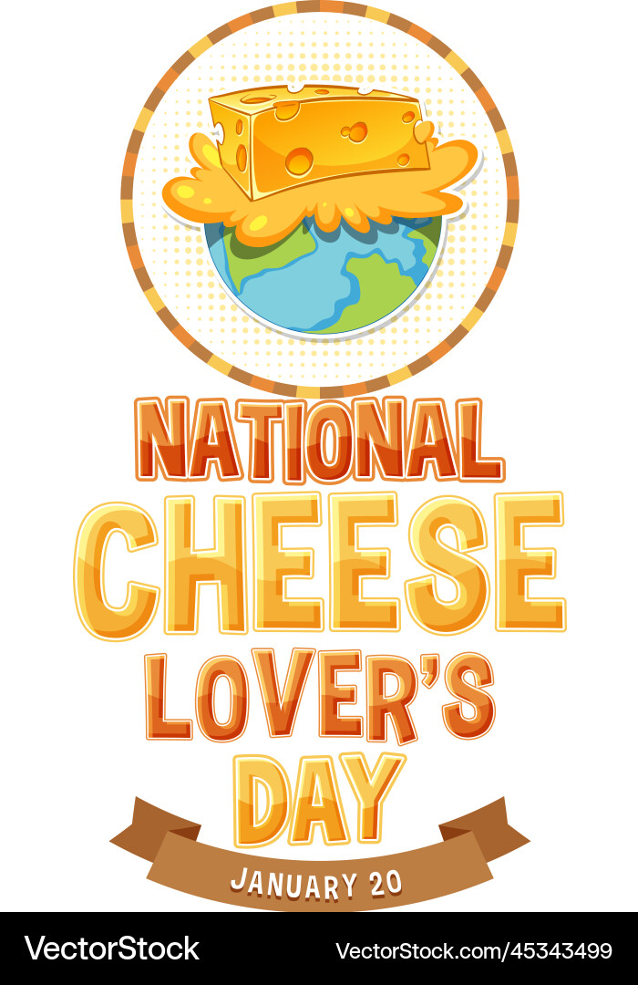 National cheese lovers day banner design Vector Image