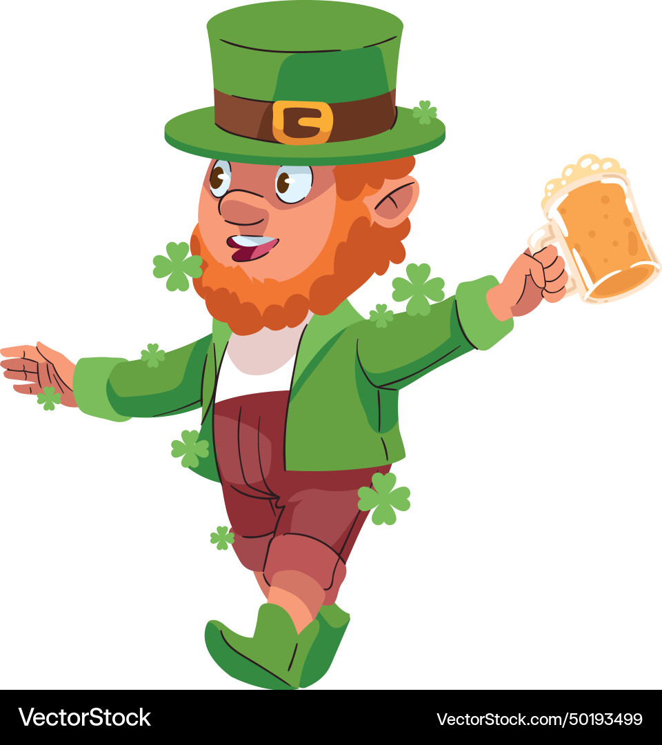 Saint patricks day leprechaun Royalty Free Vector Image