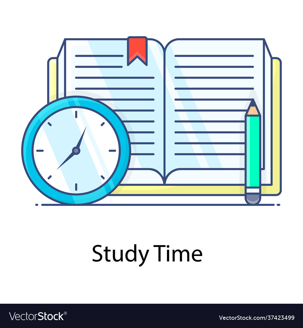 Study time Royalty Free Vector Image - VectorStock