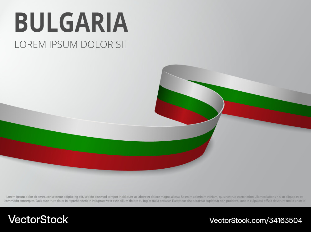 Flag bulgaria background realistic bulgarian Vector Image