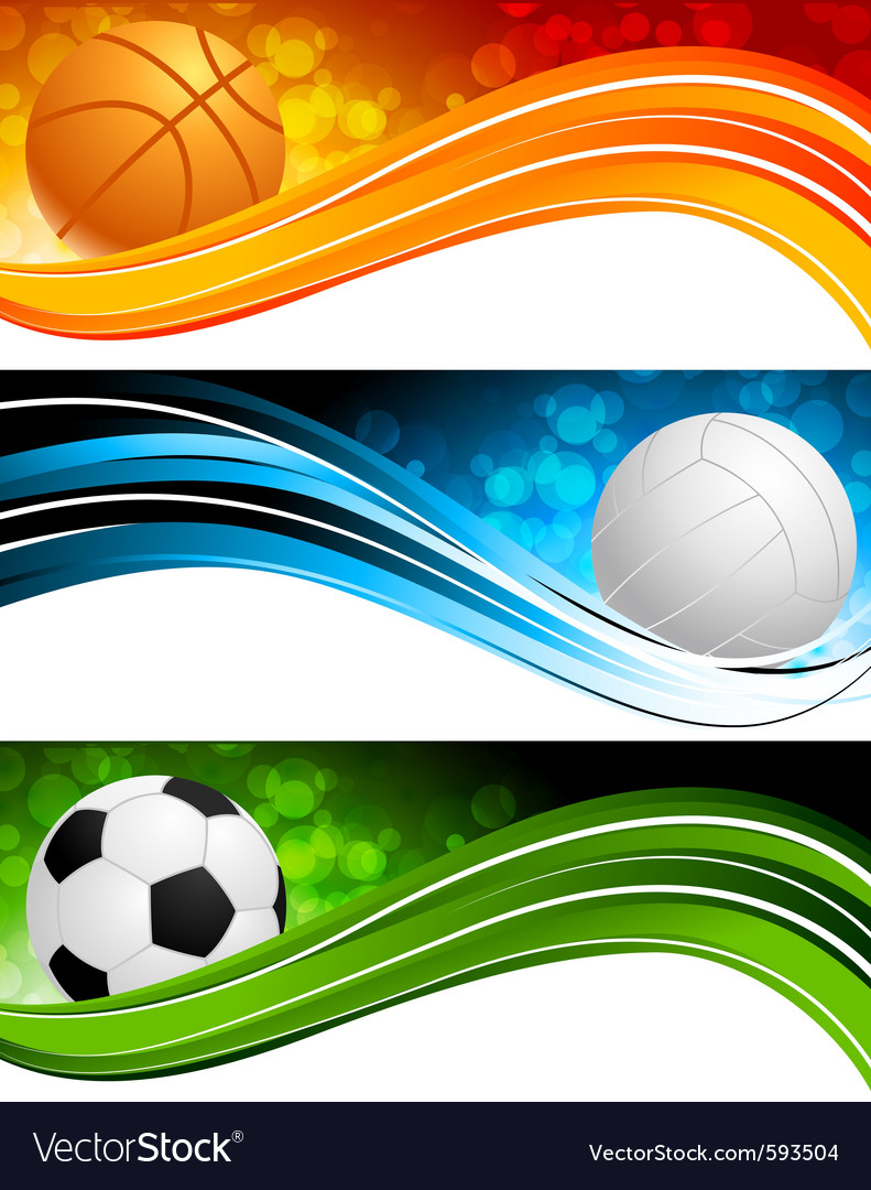 Sports Banners Royalty Free Vector Image VectorStock