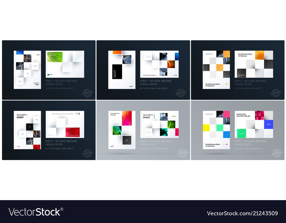 Brochure design rectangular template colourful Vector Image