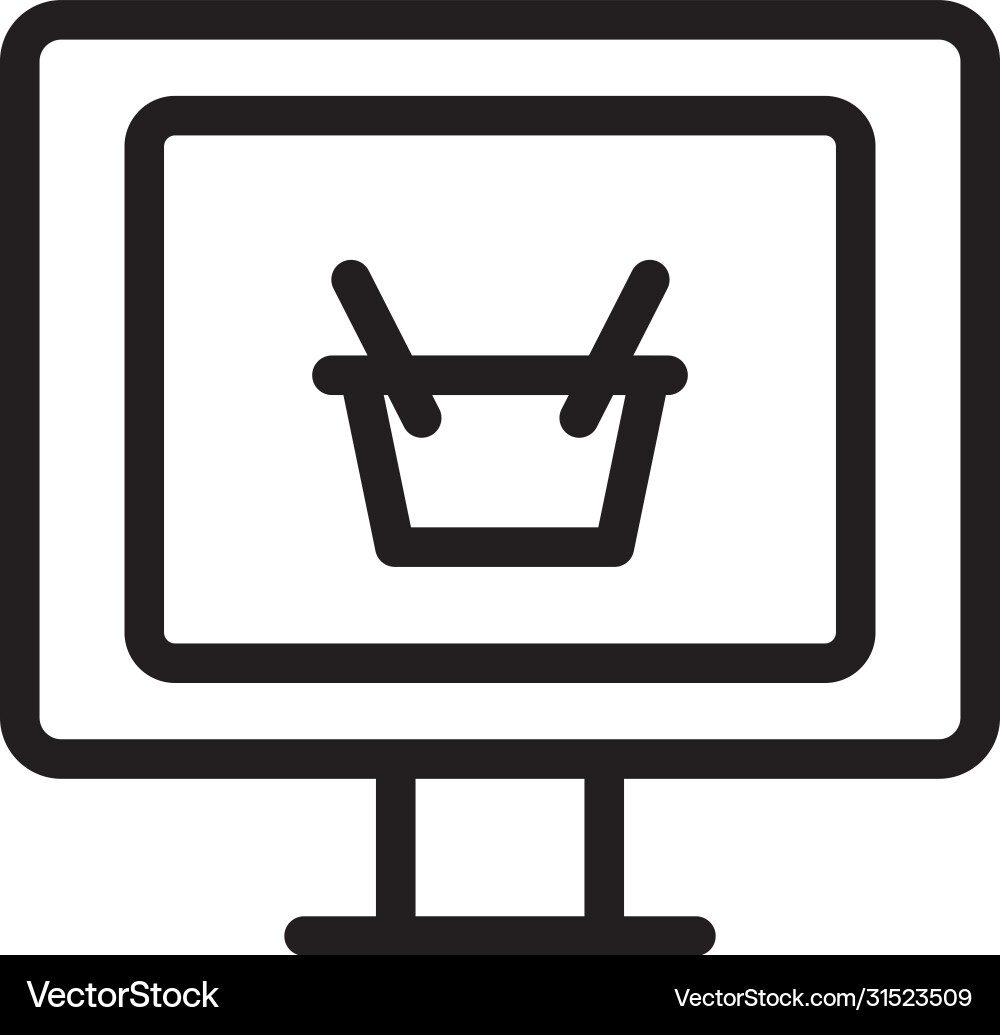 Shopping online concept computer with Royalty Free Vector