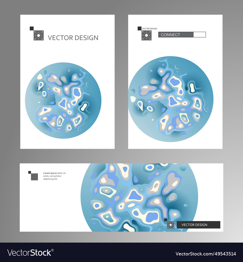 Abstract dynamic gradient graphic elements Vector Image