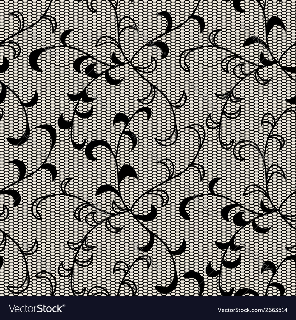 Black Lace Seamless Pattern Royalty Free Vector Image