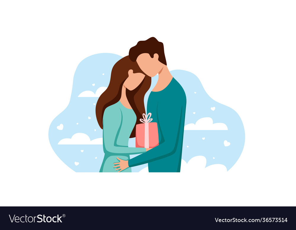 Couple In Love Man And Woman Royalty Free Vector Image