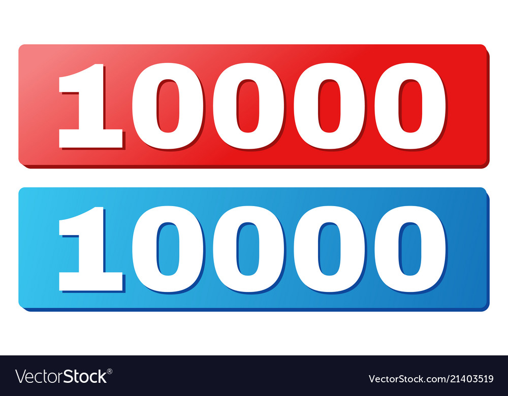 10000 Title On Blue And Red Rectangle Buttons Vector Image 10000-title-on-blue-and-red-rectangle-buttons-vector-image