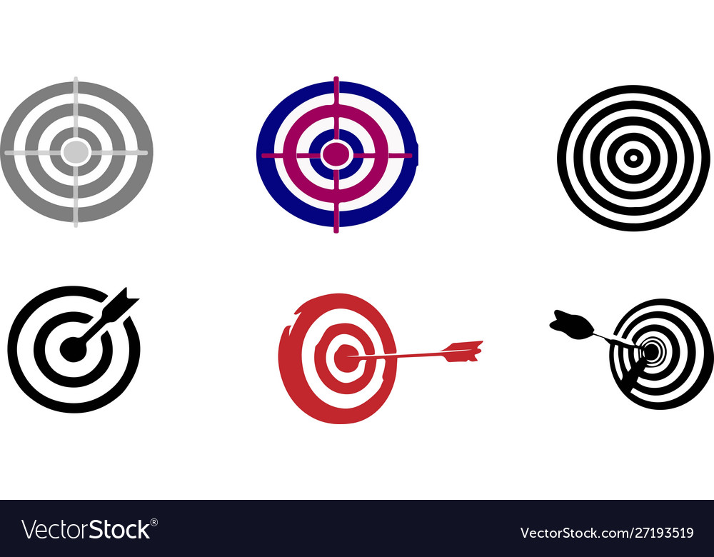 Dart board icon on white background Royalty Free Vector