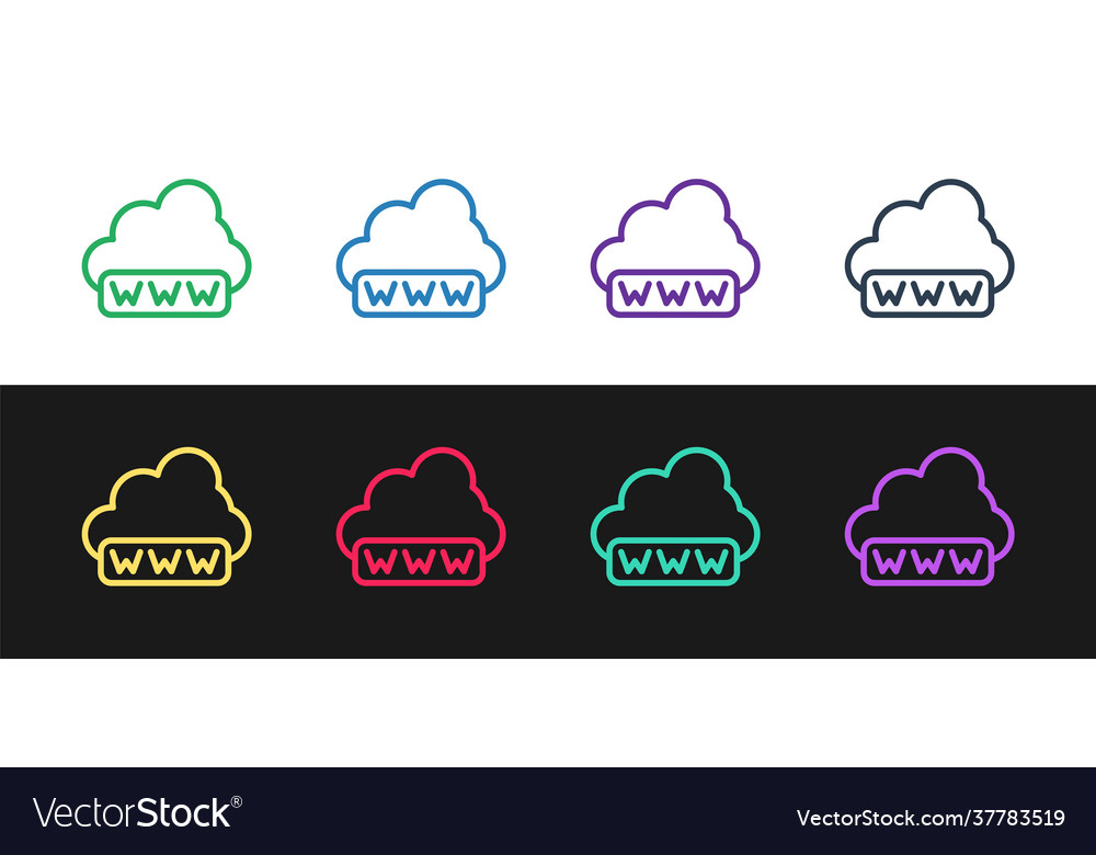 Set line software web development programming Vector Image