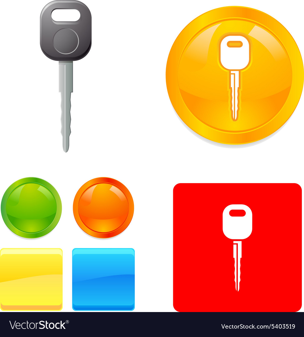 Set of car key icons Royalty Free Vector Image